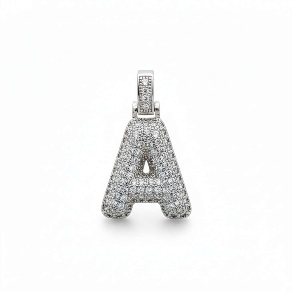 BUNDLE SET Collana a Corda "SNAKE" + 1 Ciondolo Lettera Iniziale "Ball